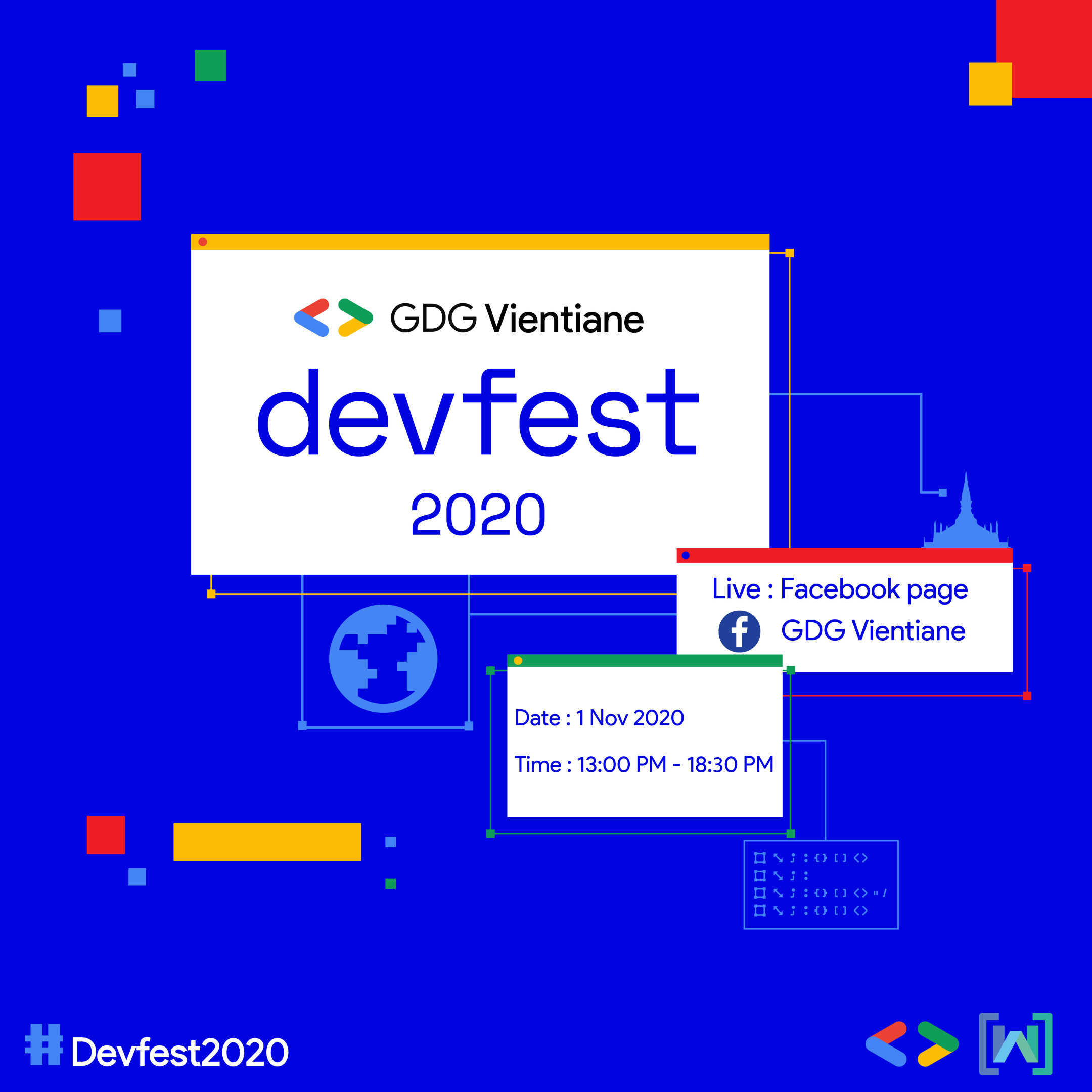 See GDG Vientiane DevFest 2020 (Online Event) at Google Developer Groups GDG Vientiane